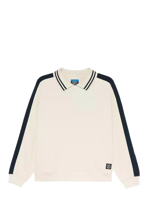 AGNES B. Half-zip Polo - Neutrals