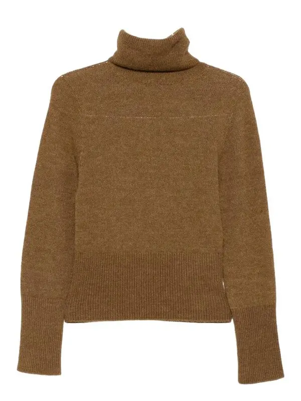 CORTANA Eira Wool Turtle-neck Sweater - Brown