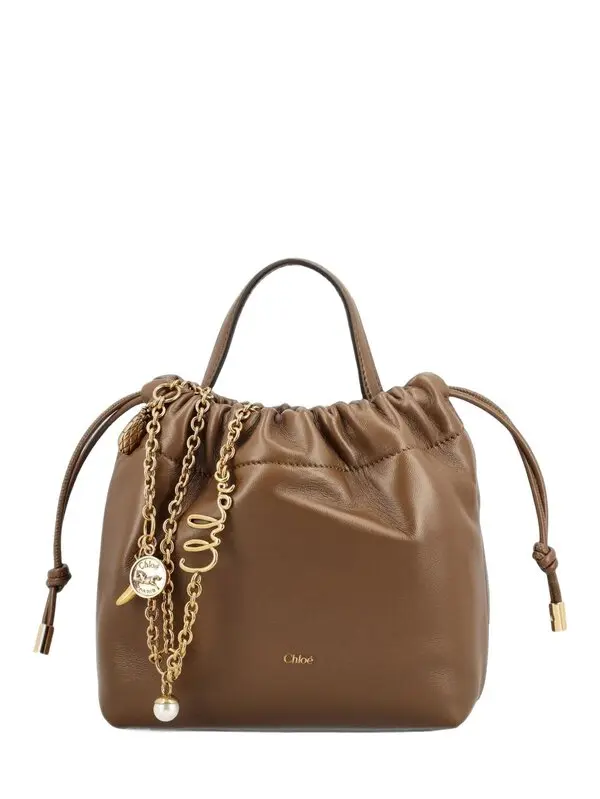 Chloé Icons Leather Mini Bucket Bag - Brown