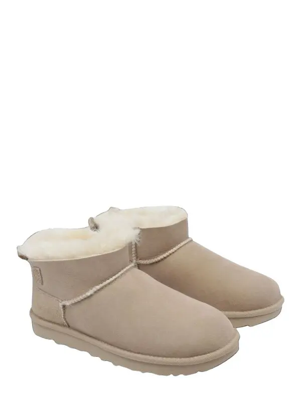 UGG Uiltra Mini Bailey Bow Boots - Beige