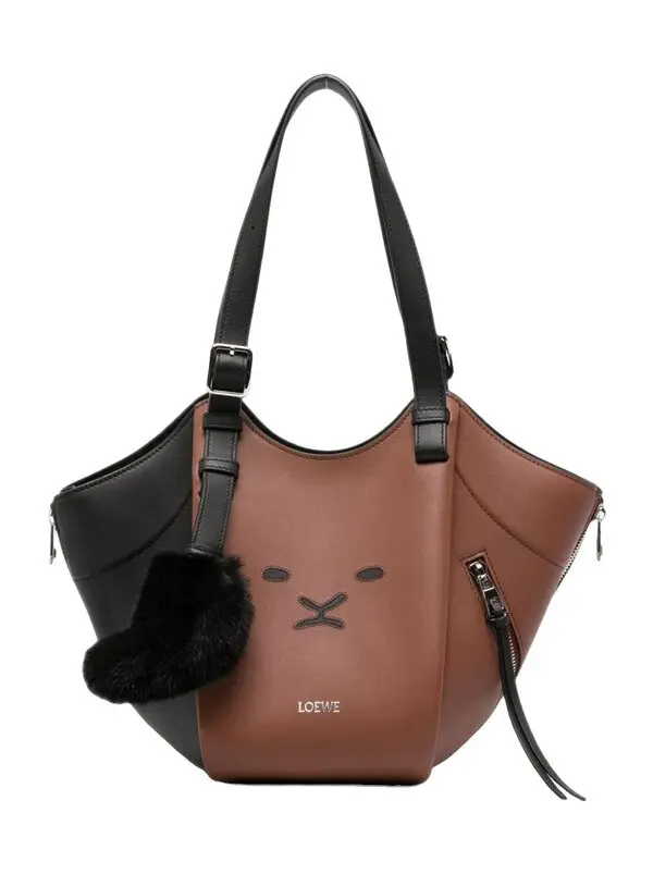 Loewe Hammock Medium Leather Handbag - Black