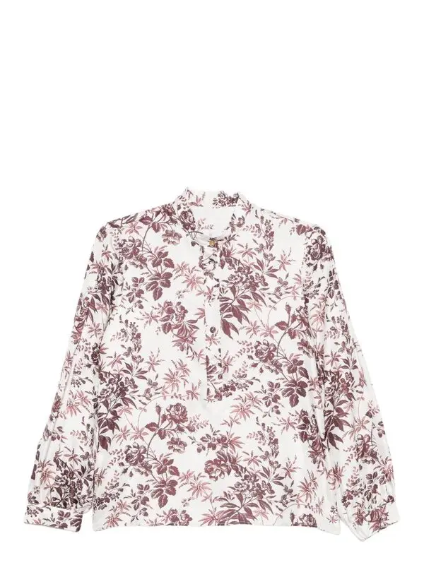 TRAME AUREE Printed Shirt - Red