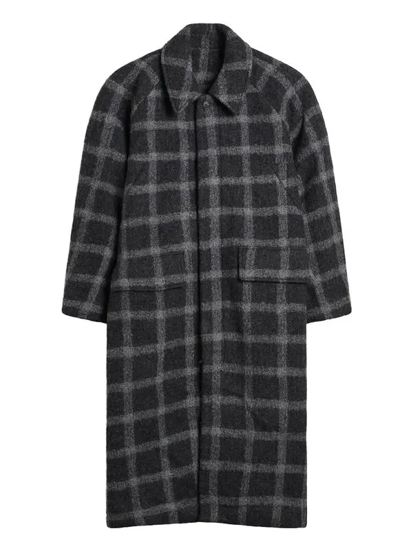 GANDER Long Coat - Grey Windowpane
