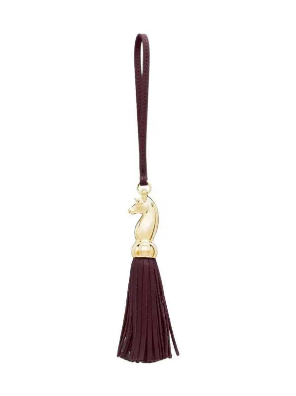 AIGNER Ciondollini Horse-head Tassel Bag Charm - Red