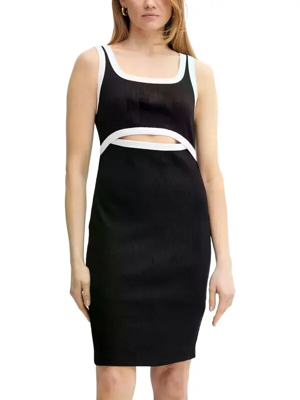 Liu Jo Cutout Sleeveless Mini Dress - Black