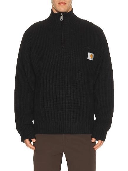 Carhartt Work In Progress Detroit Half Zip Sweater - Black