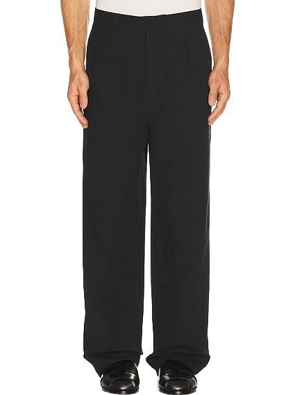 PALMES Wide Pleated Trousers - Black
