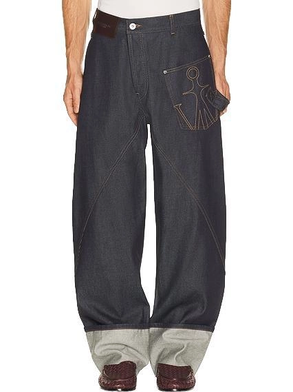 JW Anderson Twisted Workwear Jean With Turnup - Indigo