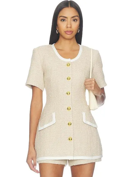 MAUDE CLUB Frances Jacket In . Also - Beige