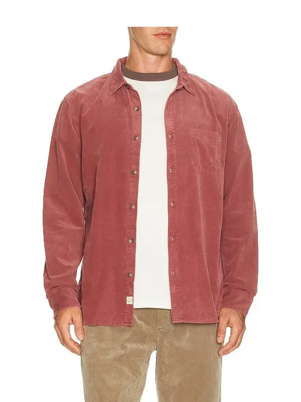 Marine Layer Lightweight Corduroy Shirt In . Also - Red