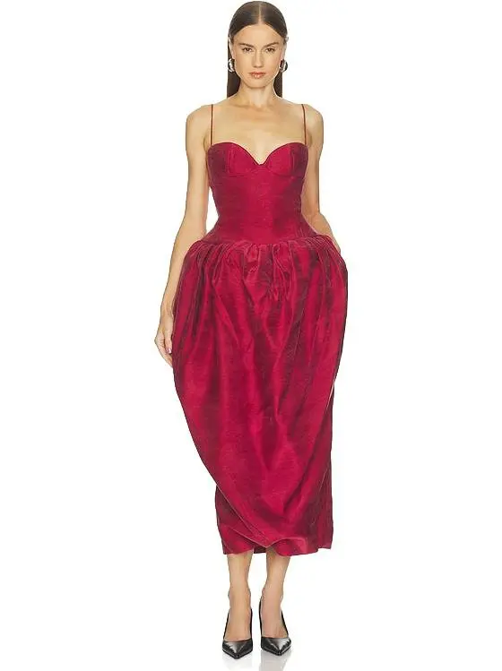 Magda Butrym Tank Midi Dress In . Also - Red