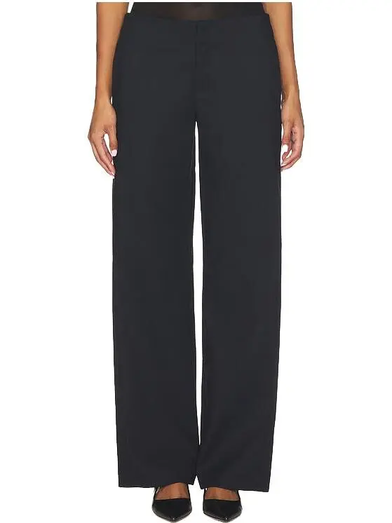 EAVES Ari Compact Suiting Pant In . Also - Black