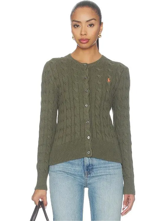Polo Ralph Lauren Cotton Long Sleeve Cardigan In . Also - Olive