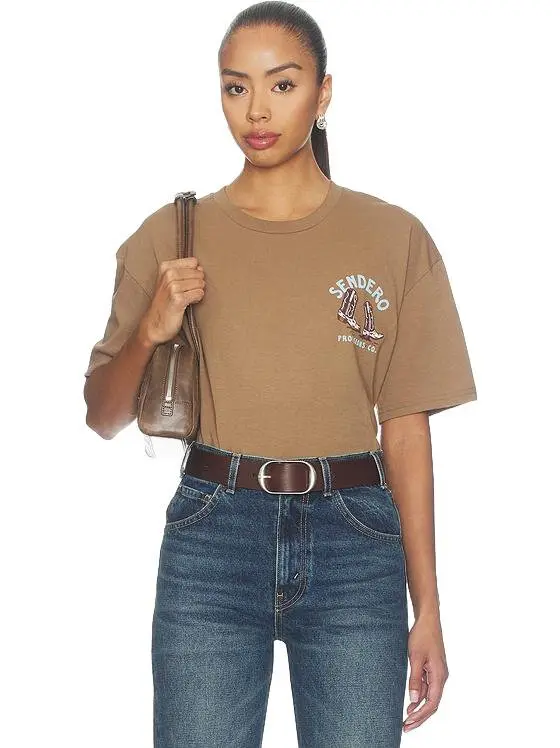 SENDERO PROVISIONS CO. High Stepper Vintage Tee In . Also - Brown