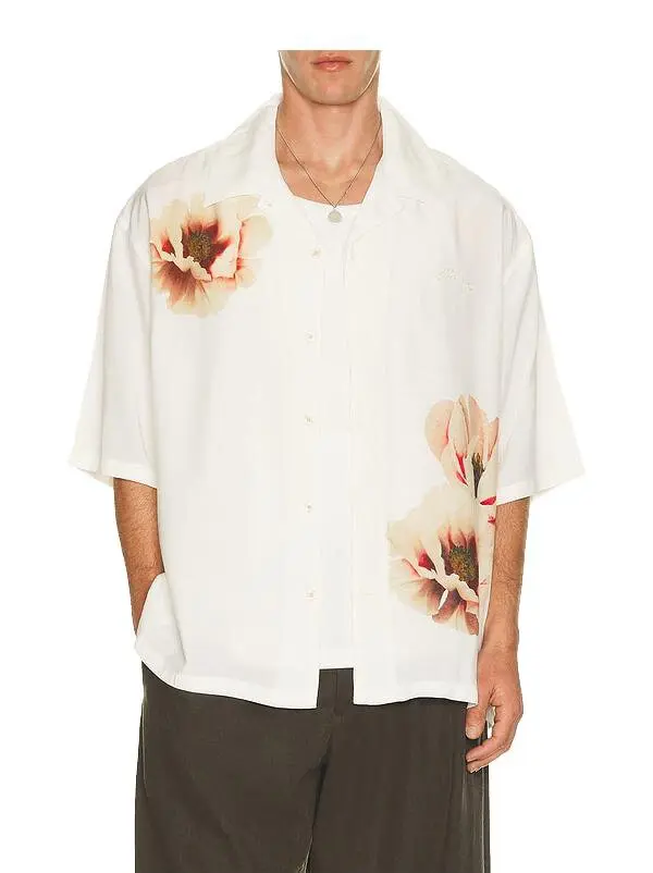 ALLSAINTS Floraison Short Sleeve Shirt In . Also - White