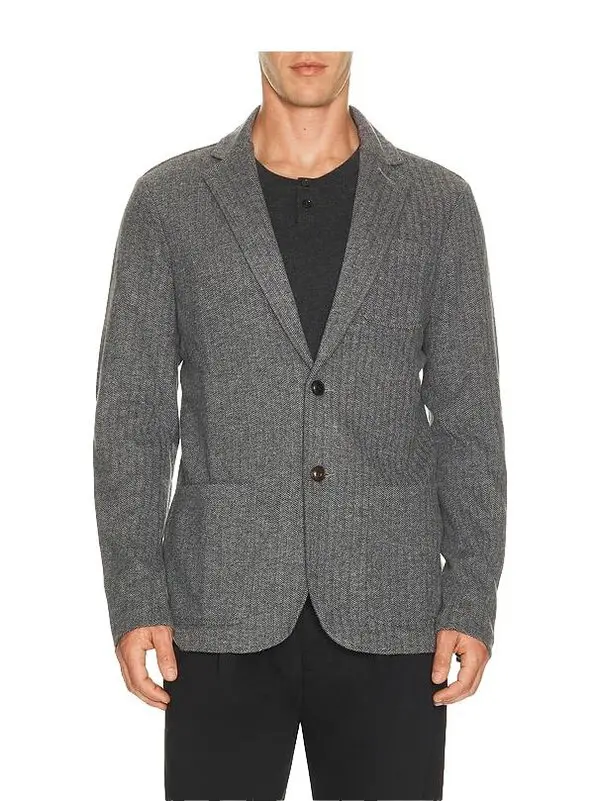 Faherty Brand Inlet Knit Tweed Blazer - Grey