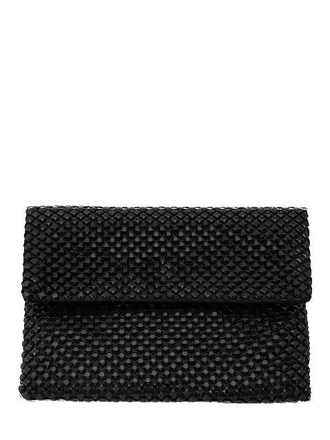 OLGA BERG Scarlett Crystal Clutch - Black