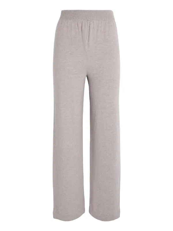 BARRIE Cashmere Wide-leg Trousers - Beige