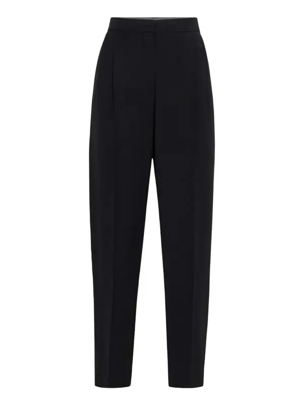 Brunello Cucinelli Pleated Tuxedo Trousers - Black