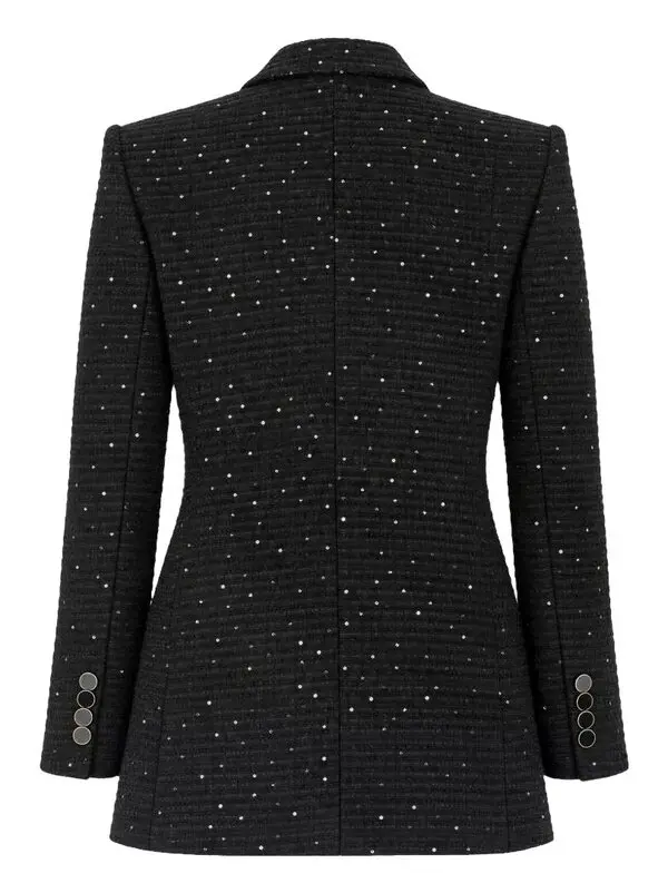 Redemption Sequin-embellished Tweed Blazer - Black