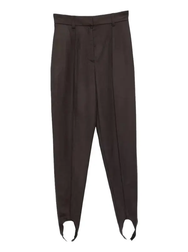 Stella McCartney Stirrup Wool Trousers - Brown