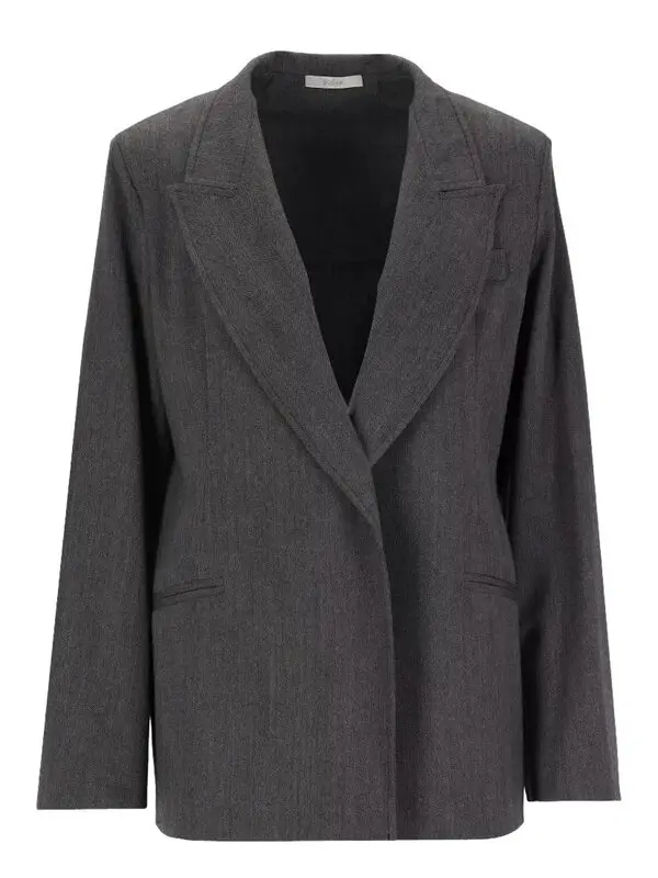 Dusan Herringbone Blazer - Grey