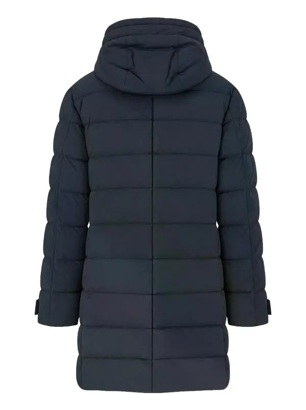 MOORER Hooded Quilted Jacket - Blue
