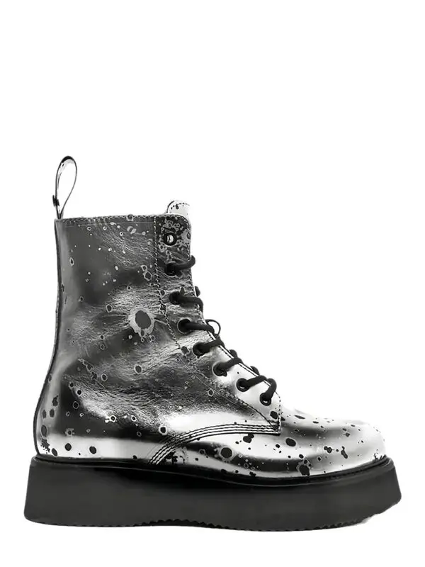 HTC LOS ANGELES Army Moon Lace-up Boots - Silver