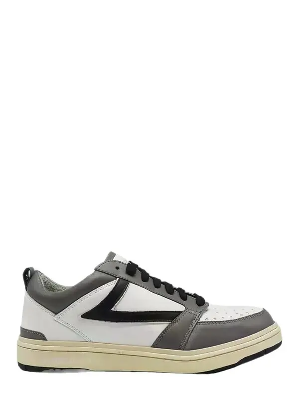 HTC LOS ANGELES Starlight Star-perforated Leather Sneakers - White
