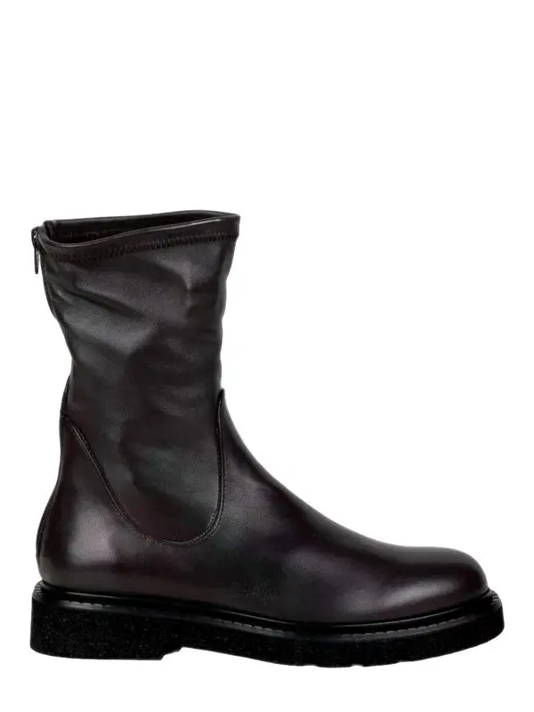 GUGLIELMO ROTTA Kent Rear-zip Ankle Boots - Brown