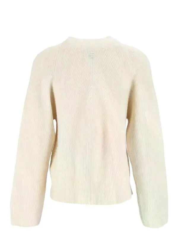 Ermanno Scervino Floral-embroidered Ribbed-knit Sweater - Neutrals