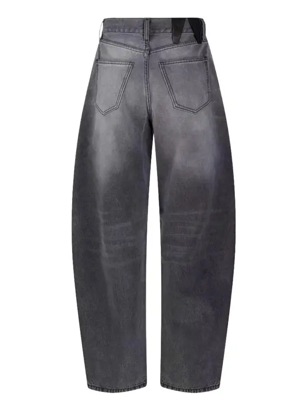 DARKPARK Washed-effect Curved-leg Jeans - Grey
