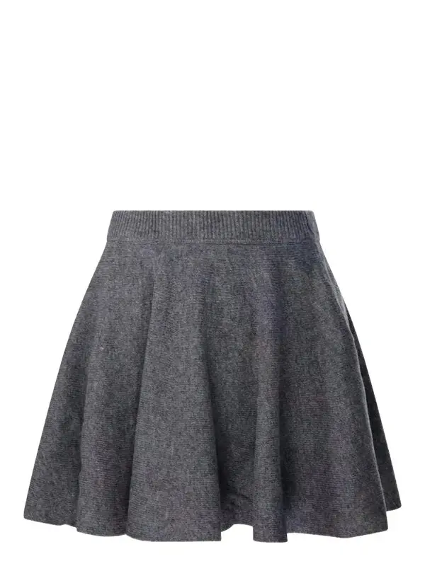 BY MALENE BIRGER Sherry Ribbed-knit Flared Mini Skirt - Grey