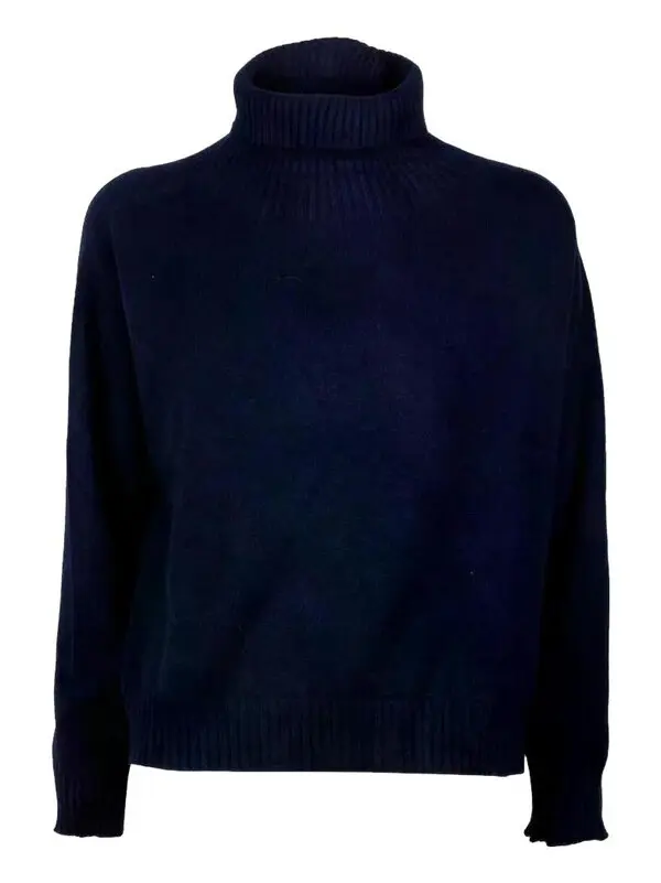 CINQUE Roll-neck Knitted Sweater - Blue