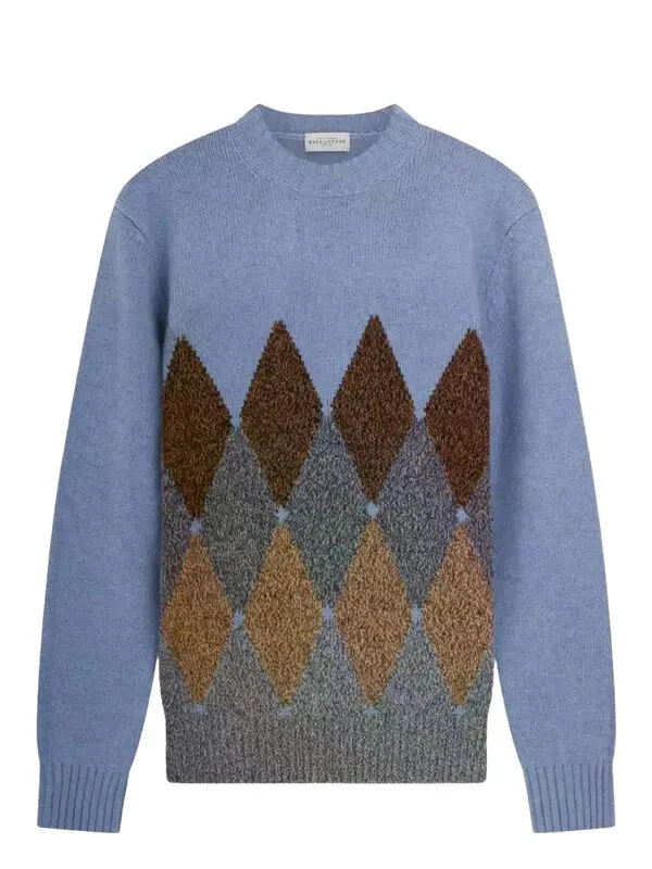 BALLANTYNE Argyle-intarsia Sweater - Blue