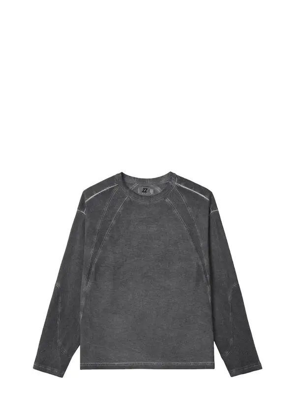 Izzue Acid-wash Panelled Sweatshirt - Grey