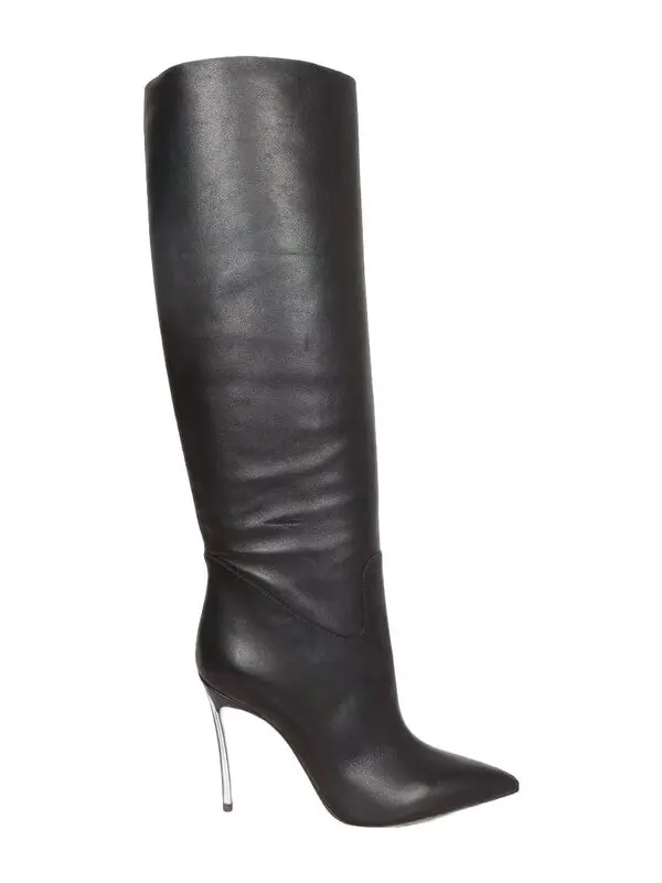 Casadei Superblade Pointed-toe Knee-high Boots - Black