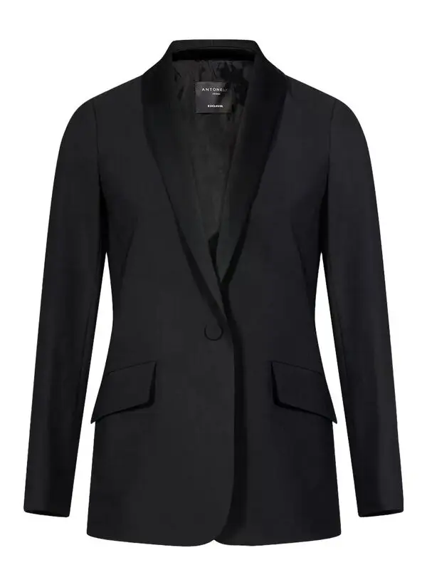 Antonelli Firenze Pandolce Shawl-lapel Single-breasted Jacket - Black