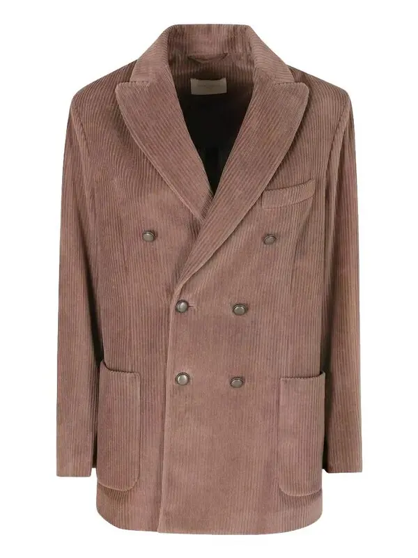 CIRCOLO 1901 Double-breasted Corduroy Jacket - Brown