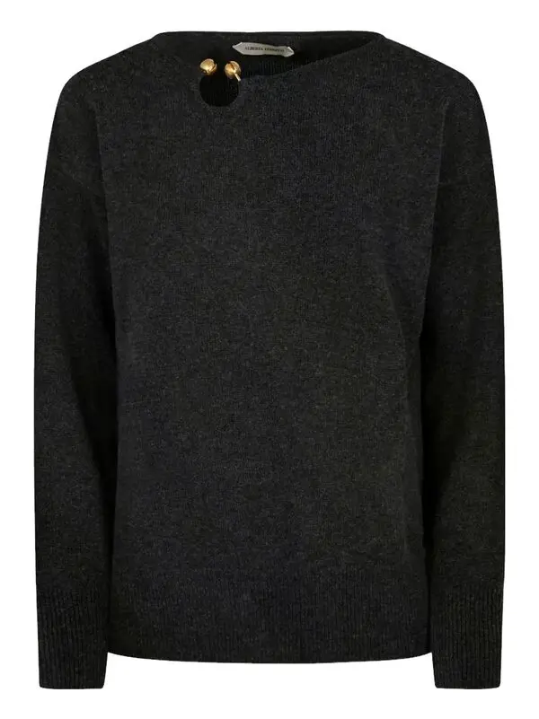 Alberta Ferretti Cut-out Detail Sweater - Black