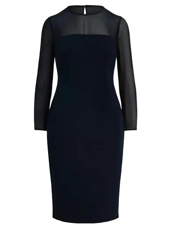 Ralph Lauren Crepe Chiffon-yoke Maxi Dress - Blue