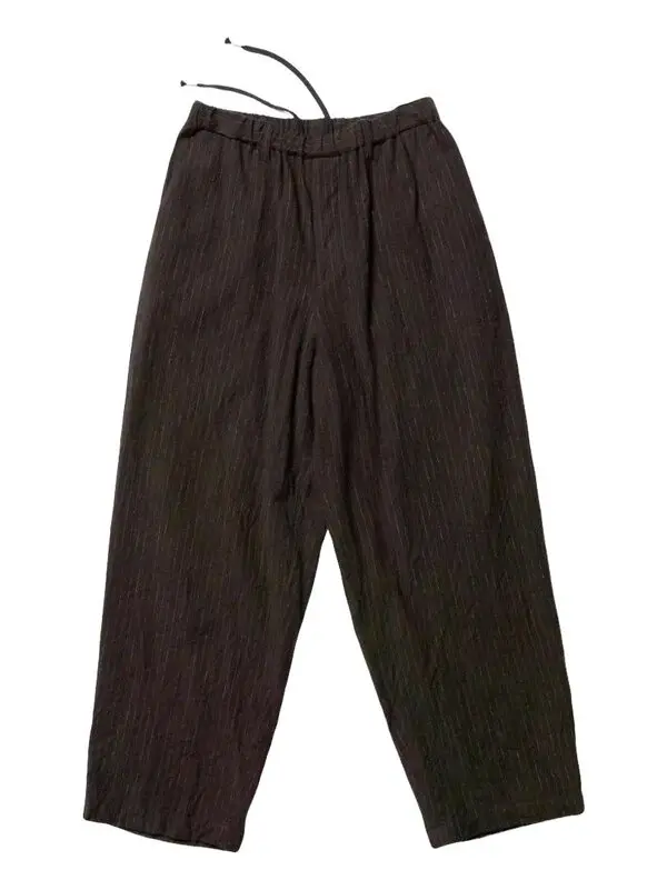 CALMLENCE Pinstripe-pattern Straight-leg Trousers - Brown