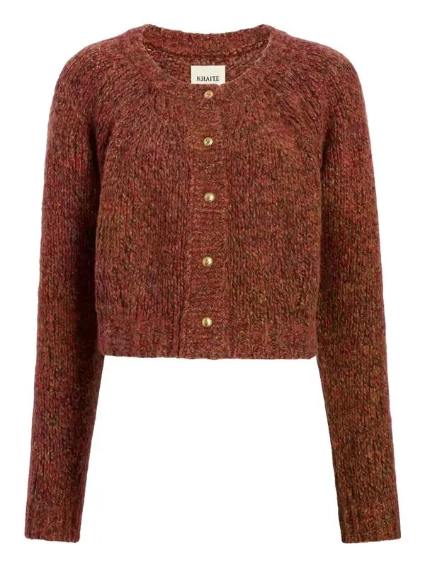 Khaite Niels Cardigan In Cherry - Red