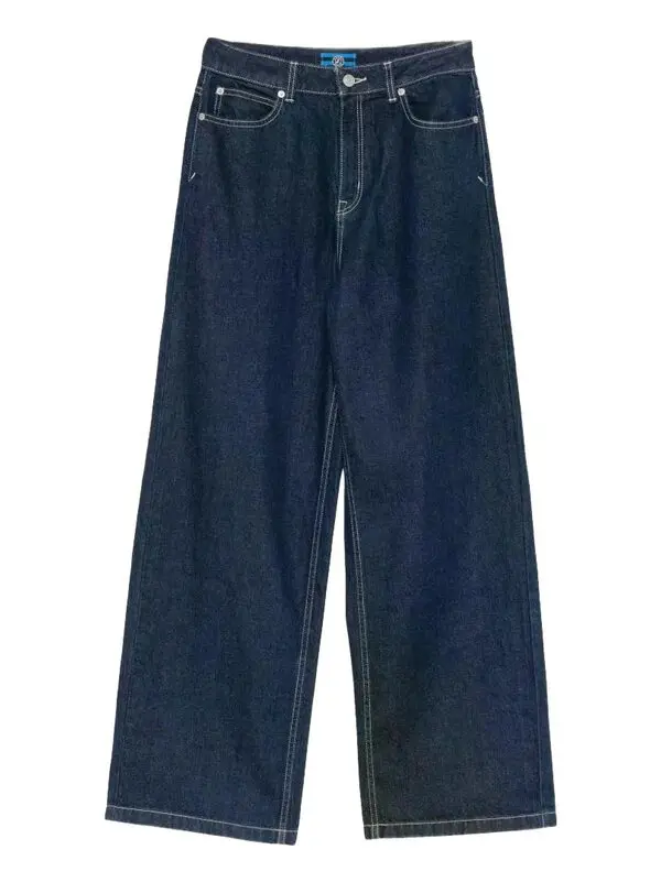 AGNES B. Wide-leg Jeans - Blue