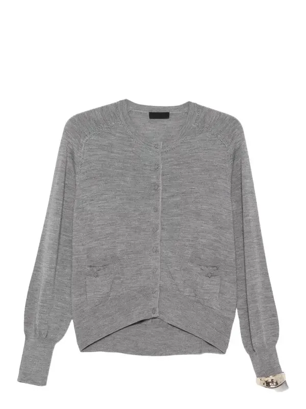 Liu Jo Button-up Wool Cardigan - Grey
