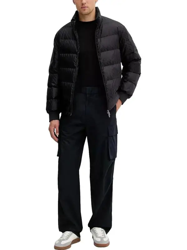 Armani Exchange Logo-print Puffer Jacket - Black