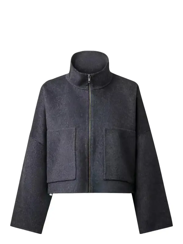 DRYKORN High-neck Cropped Coat - Grey