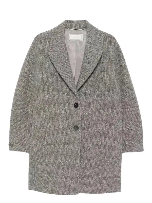 Peserico Sequin-embellished Bouclé Coat - Grey