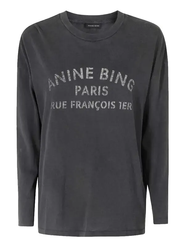 ANINE BING Ivan Long-sleeved T-shirt - Grey