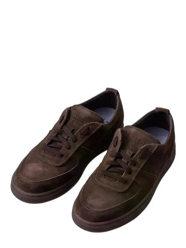 CALCE Suede Panelled Low-top Sneakers - Brown